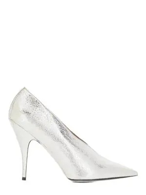 Stella McCartney Cracked Effect Stiletto Pumps - Silver