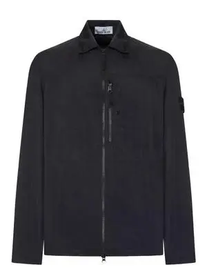 Stone Island Compass-motif Zip-up Jacket - Black