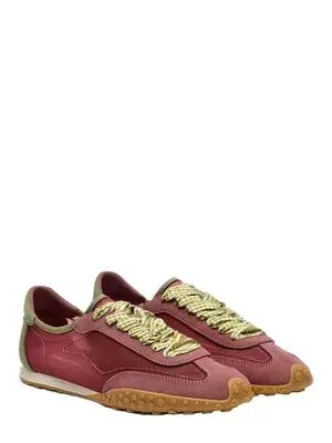 HOFF Bridge" Gingham-laces Panelled Sneakers - Red