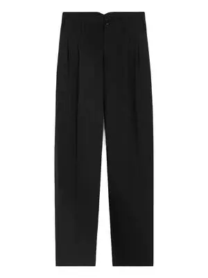 AMI Paris Two-pleats Wool Trousers - Black