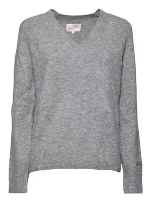 MC2 SAINT BARTH V-neck Knit Sweater - Grey