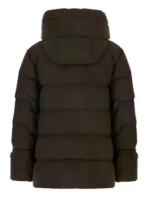 MOORER Quilted Hooded Jacket - Brown