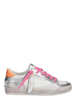 CRIME LONDON Skate Deluxe Leather Sneakers - Silver