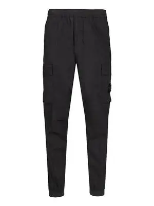 Stone Island Logo-patch Cargo Pants - Black