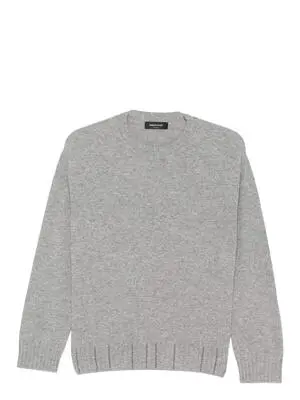 Fabiana Filippi Bead-embellished Ribbed-trim Sweater - Grey