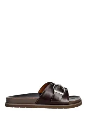 Gant Buckle Detail Crossover Slides - Brown