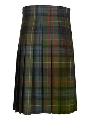 Etro Pleated Macro-check Maxi Skirt - Green