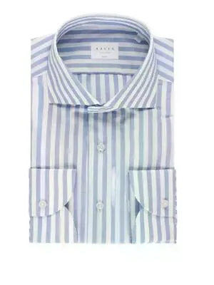 XACUS Travel Shirt Striped Shirt - Blue