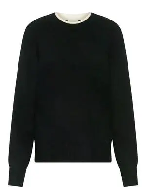 Loulou De Saison Bicolor Cashmere Sweater - Black