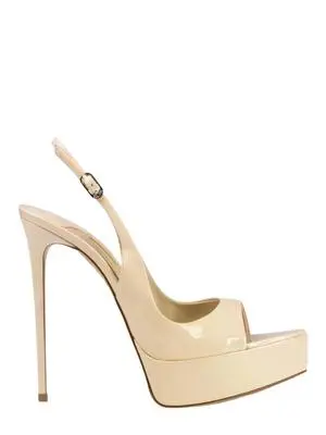 LE SILLA Uma Platform Slingback Pumps - Neutrals