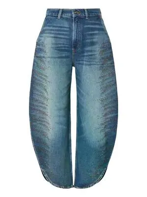 Liu Jo Rhinestone Embellished Faded Jeans - Blue