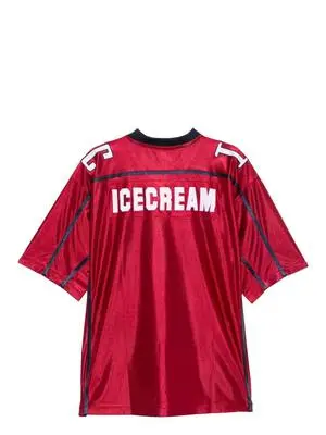 ICECREAM Logo Print V-neck T-shirt - Red