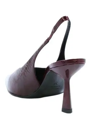 NOTABENE Emmely Patent-finish Slingback Pumps - Red