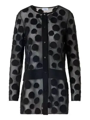 Akris Polka-dot Button-front Cardigan - Black