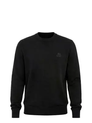 DIESEL® Logo Print Crew Neck Sweatshirt - Black