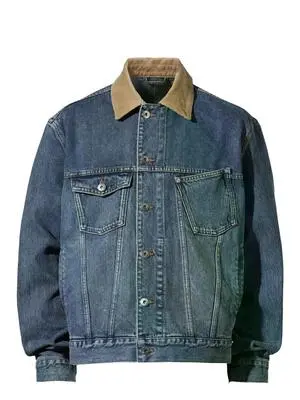 JW Anderson Corduroy-collar Denim Jacket - Blue