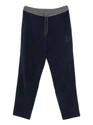 Brunello Cucinelli Logo-embroidered Drawstring Track Pants - Blue