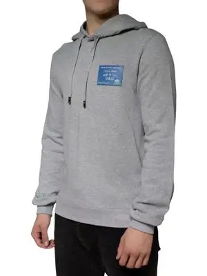 Dolce & Gabbana Logo Patch Hoodie - Grey