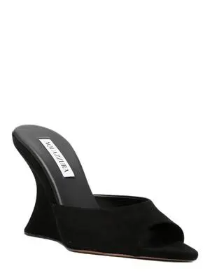 AQUAZZURA Bisous Wedge Sandals - Black