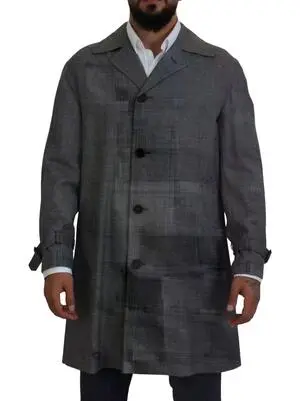 DOLCE & GABBANA Plaid Notched-lapel Coat