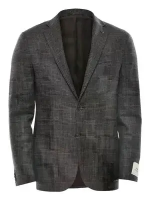 Corneliani Checked Single-breasted Blazer - Grey