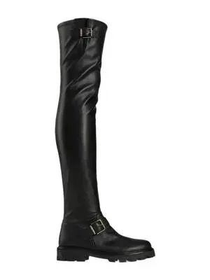 JIMMY CHOO Biker Kb Buckle-detail Boots - Black