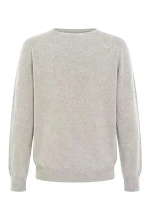 Malo Crew Neck Long Sleeve Sweater - Grey