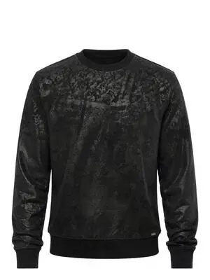 DIESEL® Glitter Effect Crew Neck Sweater - Black