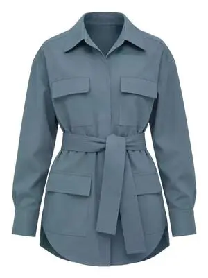 SUPER BLOND Belted Shirt - Blue