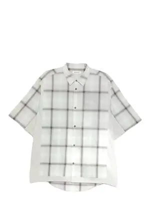 Undercover Check-pattern Short-sleeve Shirt - Grey