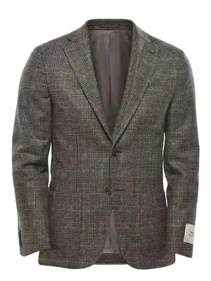 Corneliani Checked Single-breasted Blazer - Grey