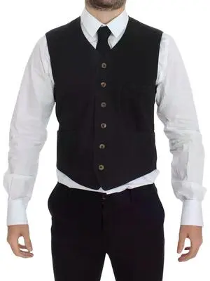 Dolce & Gabbana V-neck Waistcoat - Black