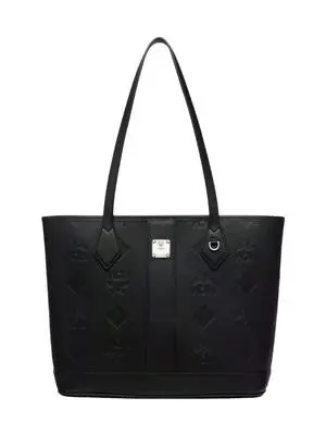 Mcm Liz Embossed Leather Tote Bag - Black