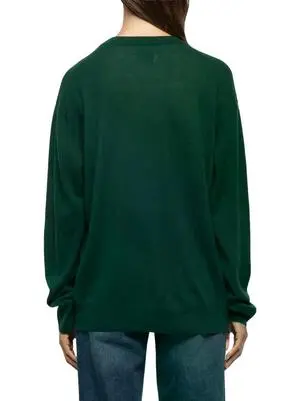 Zadig&Voltaire Swyna Cashmere Sweater With Logo Embellishment - Green