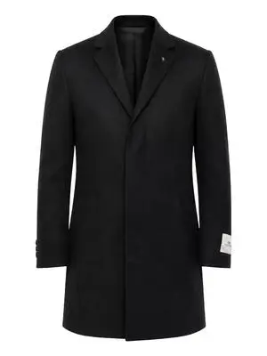 Corneliani Concealed-button Virgin Wool Coat - Black