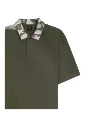 BOSS Abstract-print Polo Shirt - Green