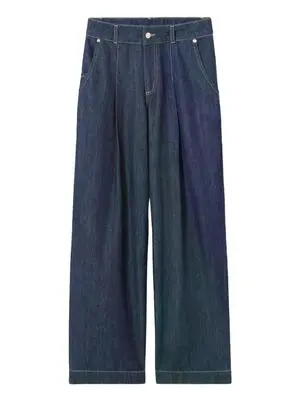Claudie Pierlot Pleated Wide-leg Jeans - Blue