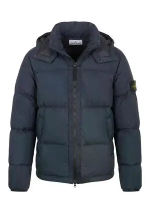 Stone Island Logo-patch Padded Jacket - Blue