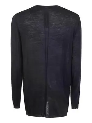 Rick Owens V-neck Wool Sweater - Black