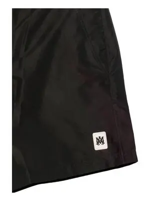 Amiri Logo Patch Swim Shorts - Black
