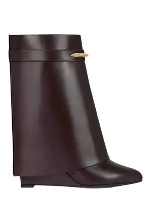 Givenchy Shark Lock Wedge Boots - Brown