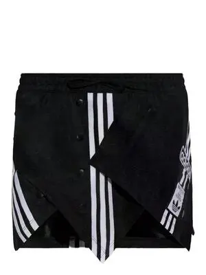 Adidas Three Stripes Logo Patch Mini Skirt - Black