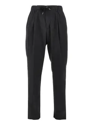 Herno Pleated Drawstring Trousers - Black