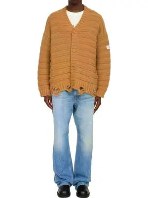 MAISON MARGIELA Numeric Wool Cardigan - Neutrals