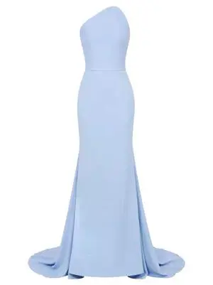 Solace London Seraphina One-shoulder Maxi Dress - Blue