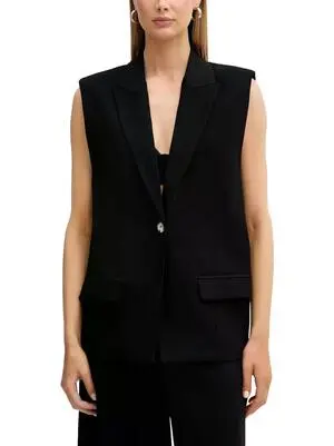 VICOLO Single-breasted Waistcoat - Black