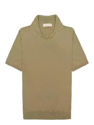 LUIGI GENTILE Fine-knit Short-sleeve T-shirt - Green