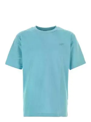 NEW BALANCE Logo-embroidered Cotton T-shirt - Blue