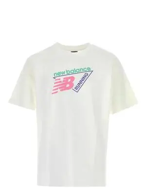 NEW BALANCE Tri-logo Cotton T-shirt - White