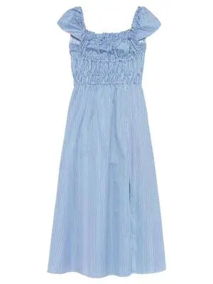 Altuzarra Striped Smocked Dress - Blue